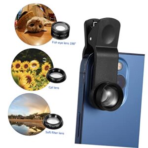 Abaodam 1 Set Mobile Phone Camera Lens tech Gifts Multifunctional Lens Camera Lens Kit Portable Lens s10 Practical Lens Tablet Phone fisheye Lens Durable Lens Filter Taste Packaging: TPU