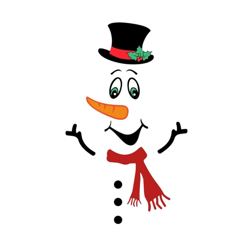 Christmas Cartoon Snowman Gift Decorative Ornament for Home Office Microwave Whiteboard Decor Accessory Magnetic Refrigerator Sticker