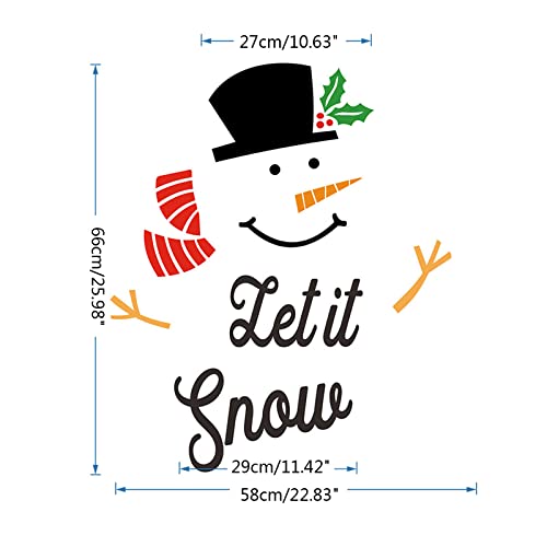 Christmas Cartoon Snowman Gift Decorative Ornament for Home Office Microwave Whiteboard Decor Accessory Magnetic Refrigerator Sticker