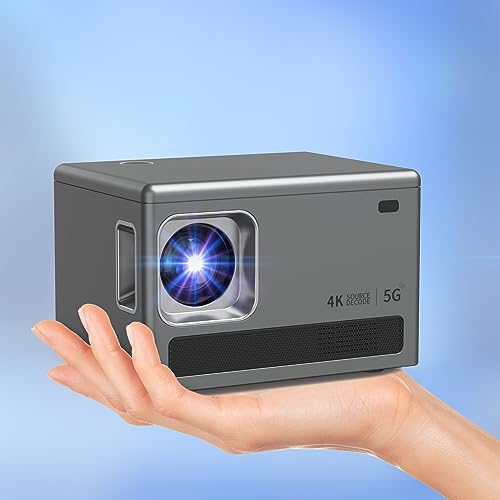 Transpeed Projector 300ANSI Android 10.0 Support 4K include Bracket 12000 lumens BT5.2 1280*720P Home Theater Outdoor Projetor Compatible with Android/iOS/Windows/TV Stick/HDMI/USB