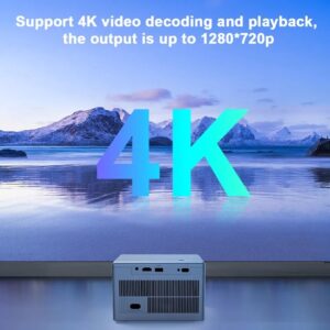 Transpeed Projector 300ANSI Android 10.0 Support 4K include Bracket 12000 lumens BT5.2 1280*720P Home Theater Outdoor Projetor Compatible with Android/iOS/Windows/TV Stick/HDMI/USB