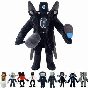 arcnt skibidi toilet titan cameraman plush, 11.8" upgrade titan cameraman skibidi toilet bosses plushies toys for fans and friends beautifully plush doll gifts (upgrade titan cameraman)