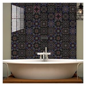 Tile Stickers Purple Abstract Grey Stick on Tiles Bathroom PVC Self Adhesive Wall Tiles Kitchen Stick on Wall Tiles Waterproof Peel and Stick Floor Tiles Self Adhesive Tiles for Walls