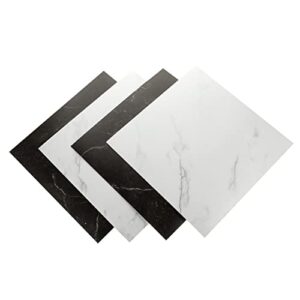 iwowhero 4pcs marble tile stickers marble decor adhesive tile backsplash bathroom sticky tiles wall sticker decor home decoration floor decor marble floor tile sticker pvc tile sticker spc