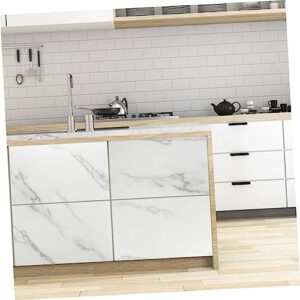 IWOWHERO 4pcs Marble Tile Stickers Marble Decor Adhesive Tile backsplash Bathroom Sticky Tiles Wall Sticker Decor Home Decoration Floor Decor Marble Floor Tile Sticker PVC Tile Sticker spc