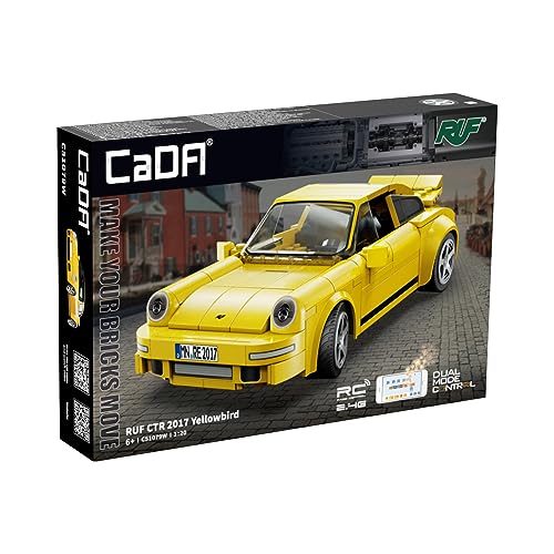 dOMOb RUF CTR Yellowbird RC Car Building Kit – Bricks Toys for 6+ Age Kids & Adults – 1:20 Model Build Set – 2.4GHz Remote Control – 222 pcs Blocks – STEM for Boys & Girls