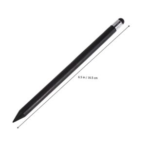 KJHBV Electronic Kits Tablet Stylus Pens for Touch Screens Fine Point Real Steel Surface Pen Writing Instrument Tablet Pen Suite Flat Conductive Pen Black Stylus Pens