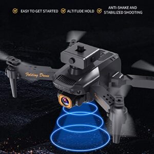 Mini Drone with Camera for Adults Long Range 1080P Hd Camera Altitude Hold Headless Mode Speed Adjustment Fpv Drone Foldable Rc Drone for Kids 8-12 Rc Plane Wifi Flying Toys Birthday Gifts