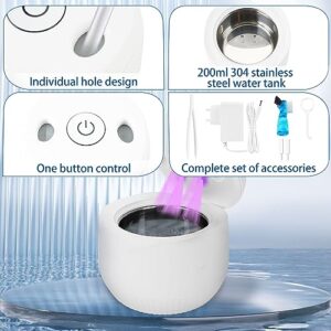 Ultrasonic Retainer Cleaner Machine,Ultrasonic UV Dental Cleaner,45kHz Ultrasonic Cleaner for Dentures,Retainer,Aligner,Night Guard,Toothbrush Heads,Dental Appliance,200ML Ultrasonic Jewelry Cleaner