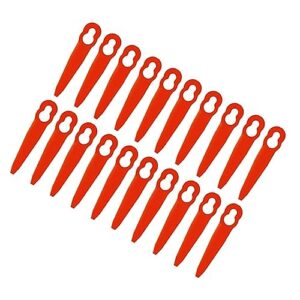 teckeen 20 pack lawn cutter plastic blades replacement for stihl fsa 45 cordless strimmer grass trimmer lawn cutter