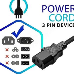 Marg AC Power Cord Outlet Socket Cable Plug Lead for Citizen CL-S521 CL-S521-GRY CL-S521-EC-GRY CL-S521-E-GRY JM30-M01 Direct Thermal Label Printer