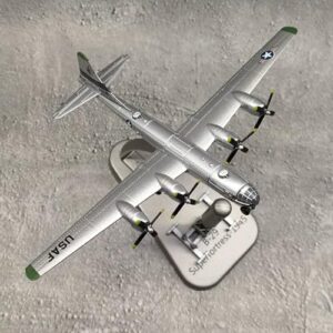 1/300 Scale US B29 B-29 Superfortress Air Fortress Bomber with Missile Aircraft Model Alloy Model Diecast Plane Model for Collection