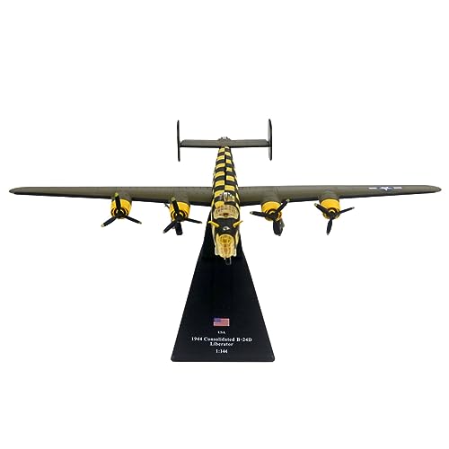 1/144 Scale USA WWII B-24D Liberator Bomber Aircraft Model Alloy Model Diecast Plane Model for Collection