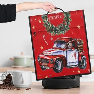 Christmas Wreath Cars Stand Mixer Cover Foldable with Zipper and Handle Dust Cover Compatible With 6-8 Quart Kitchen Mixers Fits All Tilt Head & Bowl Lift Models