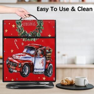 Christmas Wreath Cars Stand Mixer Cover Foldable with Zipper and Handle Dust Cover Compatible With 6-8 Quart Kitchen Mixers Fits All Tilt Head & Bowl Lift Models