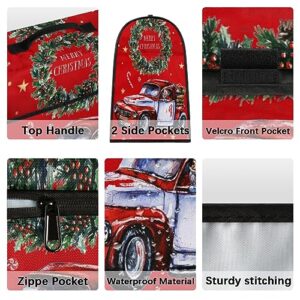 Christmas Wreath Cars Stand Mixer Cover Foldable with Zipper and Handle Dust Cover Compatible With 6-8 Quart Kitchen Mixers Fits All Tilt Head & Bowl Lift Models