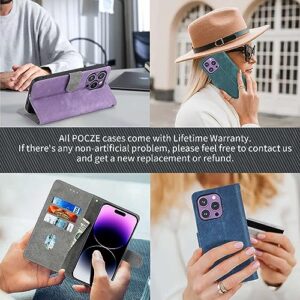 Case Compatible with Infinix Hot 30i NFC X669,Leather Case with Card Slot.Wallet Design,RFID Protection.Standable Flip Case Purple