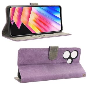 Case Compatible with Infinix Hot 30i NFC X669,Leather Case with Card Slot.Wallet Design,RFID Protection.Standable Flip Case Purple