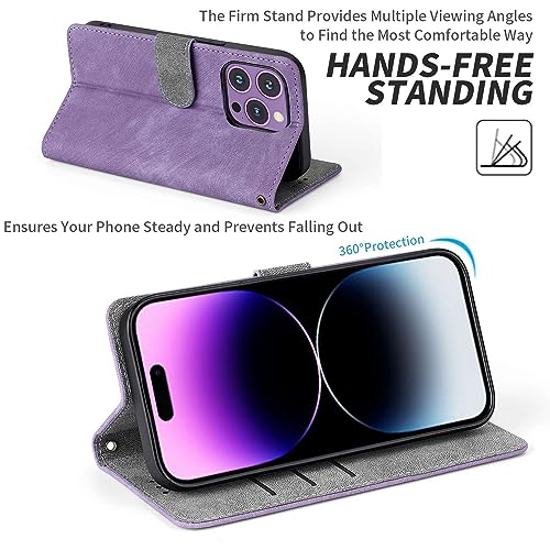 Case Compatible with Infinix Hot 30i NFC X669,Leather Case with Card Slot.Wallet Design,RFID Protection.Standable Flip Case Purple