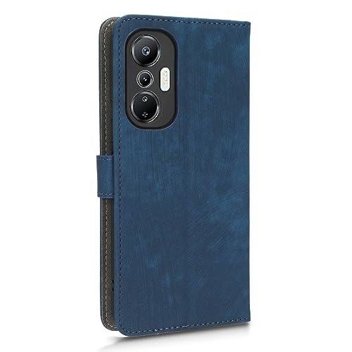 Case Compatible with Infinix Hot 20S X6827,Leather Case with Card Slot.Wallet Design,RFID Protection.Standable Flip Case Blue