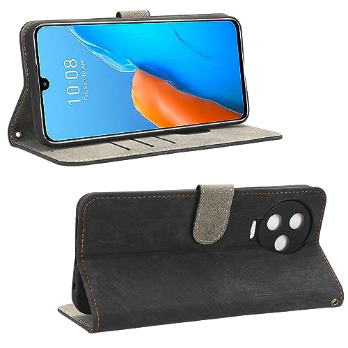 Case Compatible with Infinix Note 12 2023 X676C,Leather Case with Card Slot.Wallet Design,RFID Protection.Standable Flip Case Black