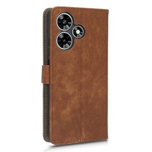 Case Compatible with Infinix Hot 30 4G X6831,Leather Case with Card Slot.Wallet Design,RFID Protection.Standable Flip Case Brown