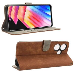 Case Compatible with Infinix Hot 30 4G X6831,Leather Case with Card Slot.Wallet Design,RFID Protection.Standable Flip Case Brown