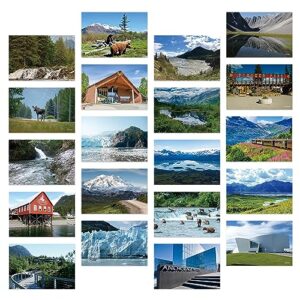 dear mapper vintage united states alaska landscape postcards pack 20pc/set postcards from around the world greeting cards for business world travel postcard for mailing decor gift