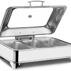 Food Warmers for Parties Buffets Electric, Stainless Steel Buffet Server and Warming Tray, 9L, Chafing Dish Buffet Set - Adjustable Temperature + Hot Plate Electricgn (Size : Gn 1/3)