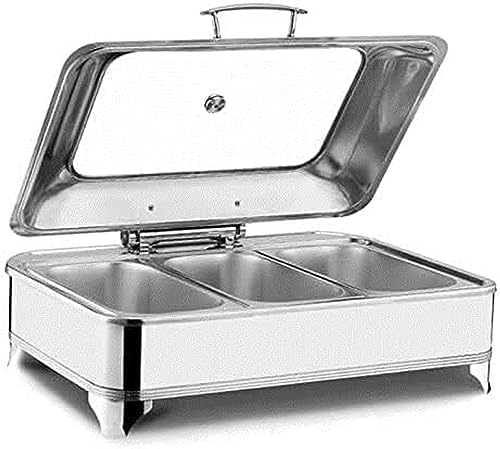 Food Warmers for Parties Buffets Electric, Stainless Steel Buffet Server and Warming Tray, 9L, Chafing Dish Buffet Set - Adjustable Temperature + Hot Plate Electricgn (Size : Gn 1/3)