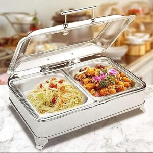 Food Warmers for Parties Buffets Electric, Stainless Steel Buffet Server and Warming Tray, 9L, Chafing Dish Buffet Set - Adjustable Temperature + Hot Plate Electricgn (Size : Gn 1/3)