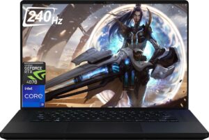 asus rog zephyrus m16 gaming laptop 2023 newest, 16" qhd 240hz display, 13th gen intel core i9 13900h, nvidia geforce rtx 4070, 32gb ddr5 ram, 2tb ssd, wi-fi 6, backlit keyboard, windows 11 home