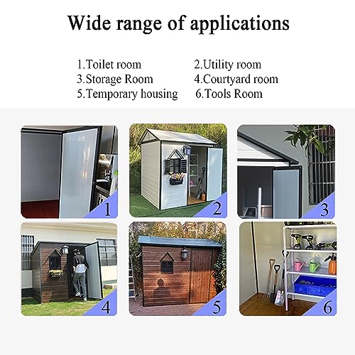 Storage shed，Sheds-Outdoor Storage Sheds，Storage shed with Ventilation shutters，Available as Temporary housing，It can Store All Kinds of Tools, with a Lock Design to Avoid Losing Items (Color : P)