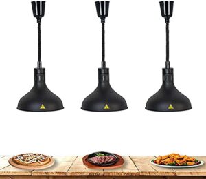 heat lamp food warmer professional heat pendant light, used to keep food warm retractable food heating lamp 3-pack 220v 250w