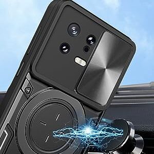 Compatible with Infinix Note 30 Pro Case,Car Mount Magnetic Shell Compatible with Infinix Note 30 Pro X678B Kickstand with Slide Lens Case Cover HEI