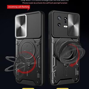 Compatible with Infinix Note 30 Pro Case,Car Mount Magnetic Shell Compatible with Infinix Note 30 Pro X678B Kickstand with Slide Lens Case Cover HEI