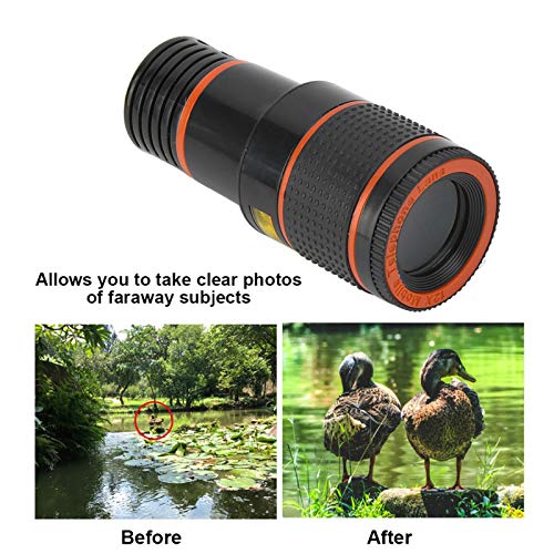 Telescopic Lens for Resistance 13×7×5 Professional 12x telephoto Lens Telescopic Focusing Universal for Mobile Phone Tablet