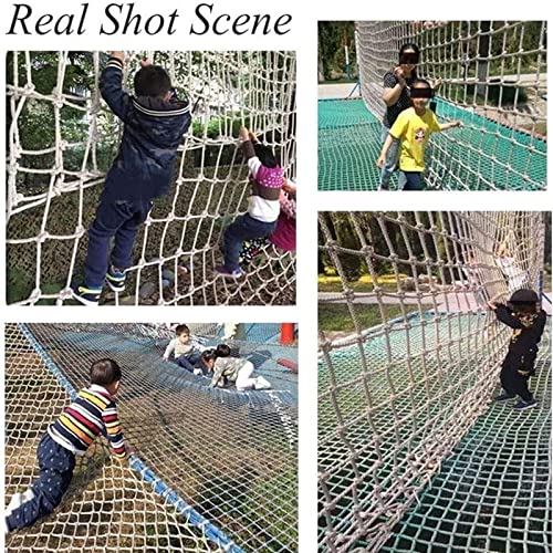 Kids Playground Net Play Safety Net，Outdoor Backyard Treehouse Climbing Cargo Net，Kids Backyard Climbing Rope Net，Used for for Swing Set Accessories Tree Fort Back Yard.(Size:2m*4m)