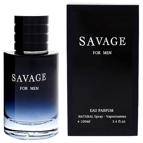 Fragnance Sparks Savage for Men Combo of (Black and Blue) - 3.4 Oz each, Men's Eau Perfum - Refreshing & Warm Masculine Scent