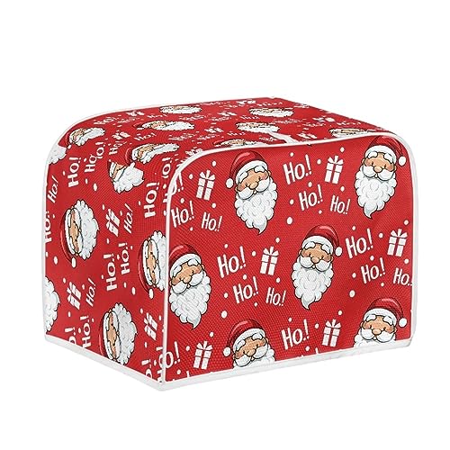 JEOCODY Christmas Santa Claus Toaster Bread Maker Cover Quilted Toaster Cover 2 Slice Kitchen Small Appliance Covers, Toaster Cover Fits for Most Standard 2 slice Toasters