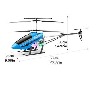 KXKLGWHN Large Remote-Controlled Helicopter, with 4K High-Definition Dual Cameras, 2.4GHz RC Helicopter, One-Button Take-Off/Landing, LED Lights, Height-Keeping Gyroscope, Toys for Boys and Girls