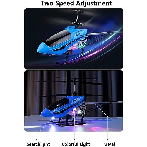 KXKLGWHN Large Remote-Controlled Helicopter, with 4K High-Definition Dual Cameras, 2.4GHz RC Helicopter, One-Button Take-Off/Landing, LED Lights, Height-Keeping Gyroscope, Toys for Boys and Girls