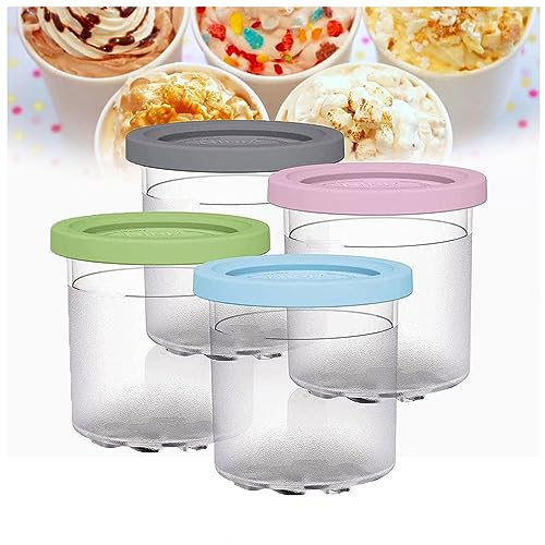 REMYS Creami Pint Containers, for Ninja Creami Cups,16 OZ Creami Pint Dishwasher Safe,Leak Proof for NC301 NC300 NC299AM Series Ice Cream Maker