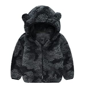 gddxlm toddler girls boys fleece hoody jacket cute bear ear hoodie sweatshirt sweater zip up teddy jackets warm snowsuit cardigan tunic tops fall winter outwear baby kids hairy coat