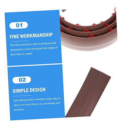 DOITOOL 4pcs Floor Trim Encaustic Tile Flooring Floor Flat Divider Strip Flooring Transitions Laminate Floor Strip Transition Piece Floor Transition Strip Flooring Transition Strip PVC