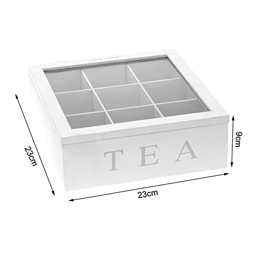 Buogint Tea Bag Storage Box,Tea Bag Holder - Tea Bag Divided Storage Organizer Container, for Coffee Tea Sugar Packets