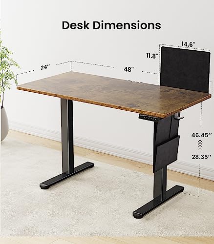 ErGear Adjustable Height Electric Standing Desk with Storage Bag Dual Monitor Stand