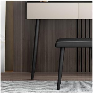 ZHIVIQ Vanity Table Set with Mirror and Cushioned Stool, Dressing Table Vanity Makeup Table，Black