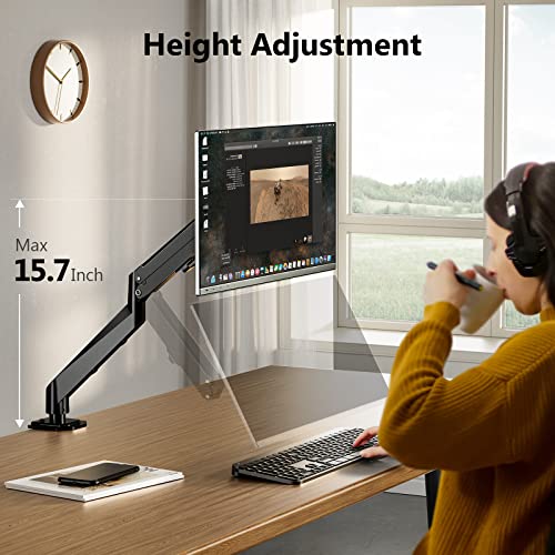 ErGear Adjustable 55'' Height Electric Standing Desk with Storage Bag Single Monitor Mount