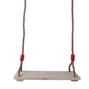 Wooden Swing Seat with Adjustable Rope Swing Playset for Kids Child Adult Indoor Outdoor Play